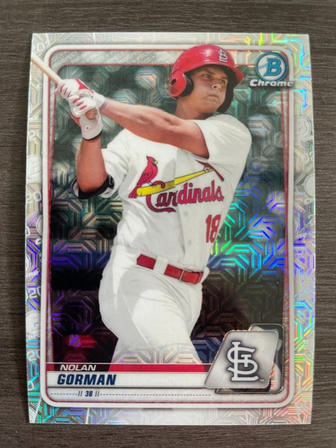2020 BOWMAN CHROME MegaBox Nolan Gorman MOJO RÉFRACTEUR #BCP-66 (C) EUR ...