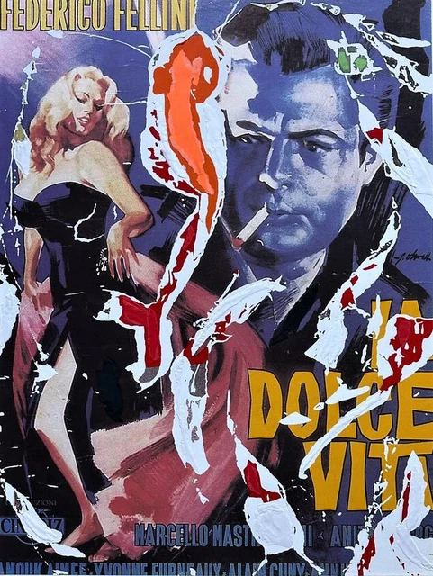 MIMMO ROTELLA: SERIGRAFIA e Collage,Pop Art,Fellini,La Dolce Vita ...