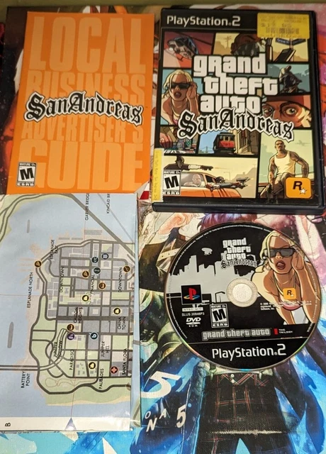 GRAND THEFT AUTO GTA San Andreas PlayStation 2 PS2 Complete in Box (No ...