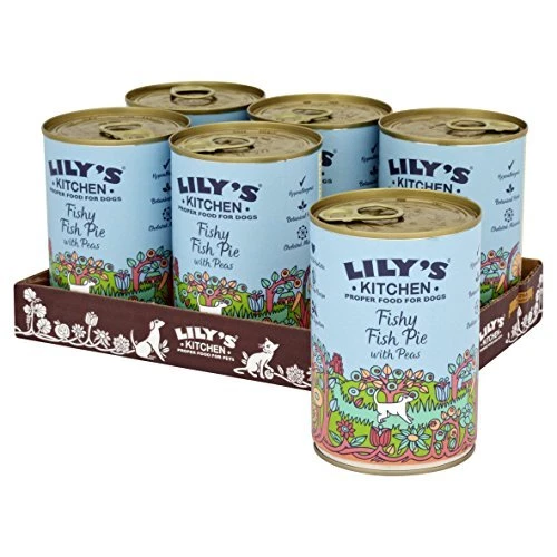 LILY'S KITCHEN FISHY Fish Pie Natural Adult Dog Food Wet Tins (6 x 400g ...