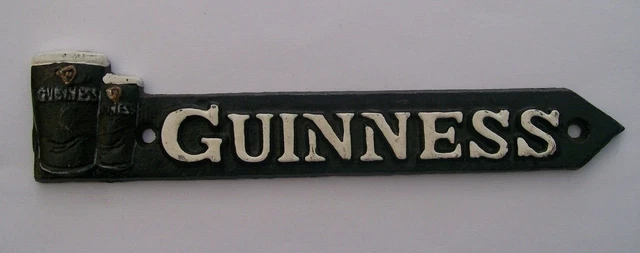 VINTAGE DESIGN PETITE Glasses Guinness Sign Post Arrow Hand Painted ...