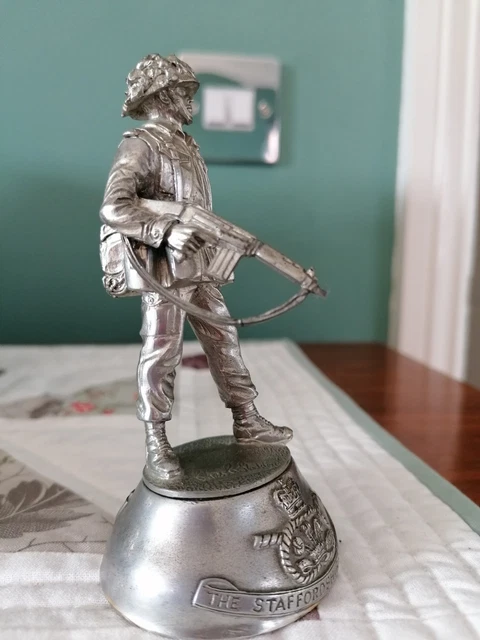 VINTAGE PEWTER CHARLES Stadden Staffordshire Regiment Infantry Soldier ...