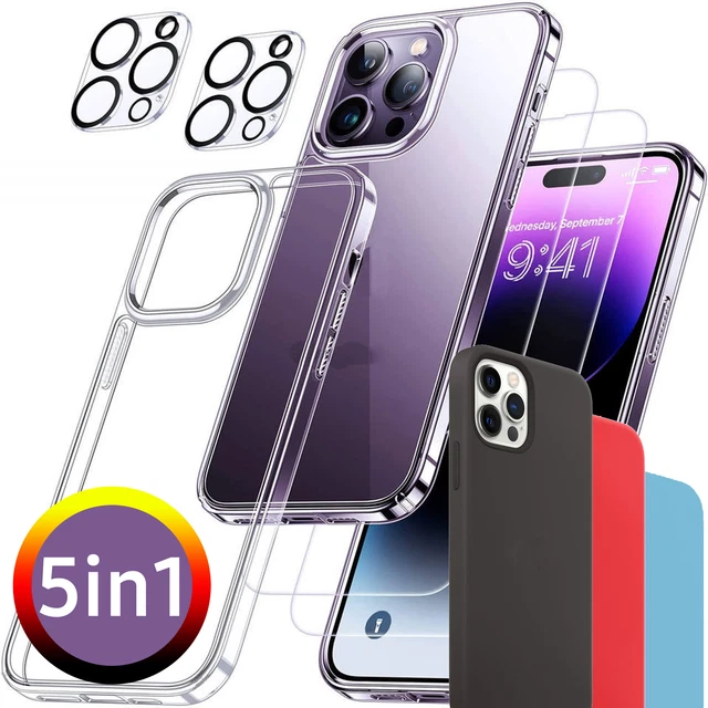 HANDY HÜLLE FÜR iPhone 15 14 13 12 11 Pro Max Kamera Schutz Silikon Case Bumper EUR 8,99 ...