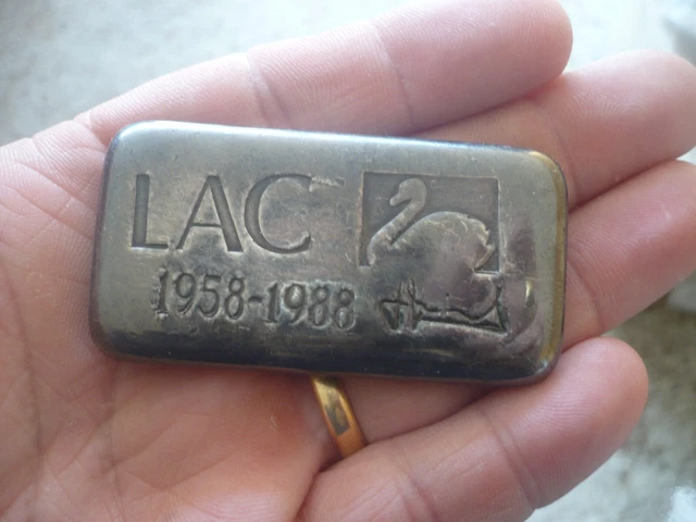 LINGOT ARGENT MASSIF Ancien LAC 1958-1988, 119,4 Gr EUR 1,00 - PicClick FR