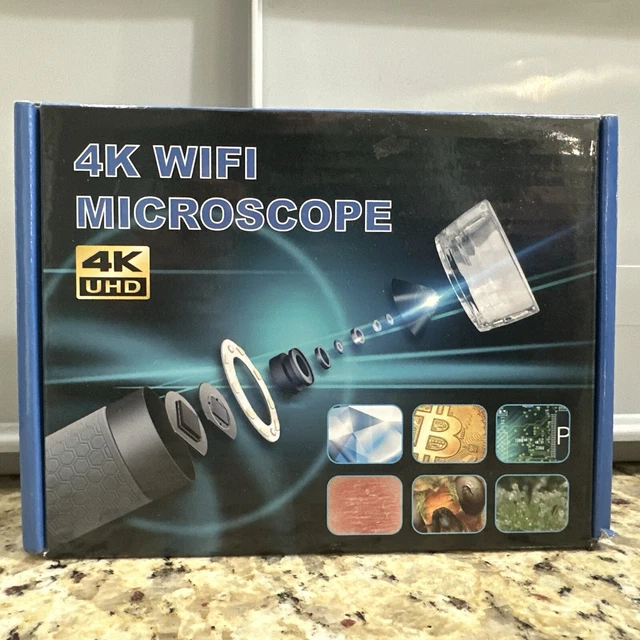 4K WIFI DIGITAL Microscope 50-1000X, USB Handheld Magnifier, Wireless ...