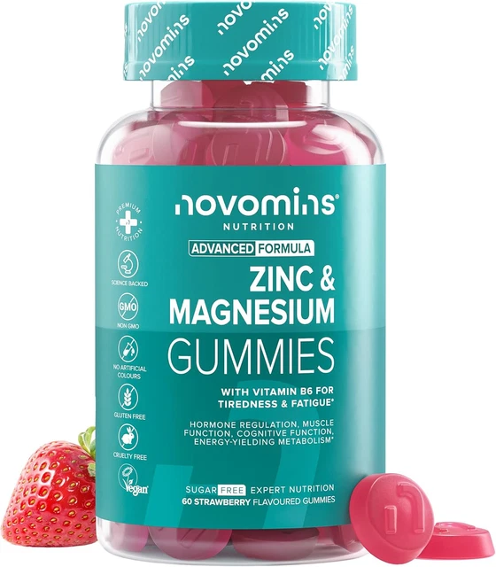 ZINC & MAGNESIUM Gummies - Sugar Free - 60 Gummies - Supplements for ...