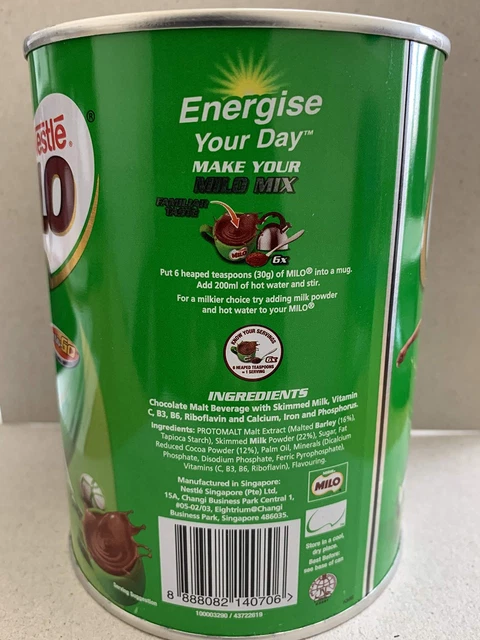 MILO POWDERED DRINK Mix, Chocolate Flavour, Energy Boost, Halal, Can ...