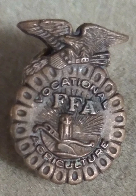 VINTAGE FFA FUTURE Farmers Of America Green Hand Degree Safety Clasp ...