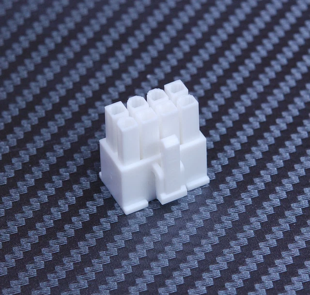 SHAKMODS 8 PIN Female ATX EPS Power Connector Socket White + 8 Free ...