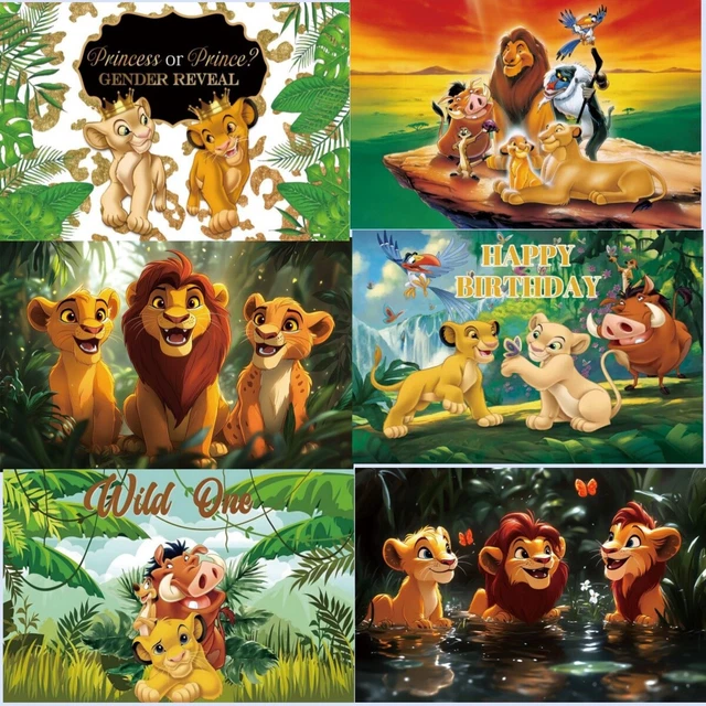 LION KING SIMBA Backdrop Baby Shower Birthday Party Photo Background ...