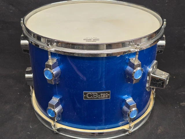 VINTAGE CB-700 PERCUSSION 13” Blue Rack Tom Drum w/ Remo Sound Master ...