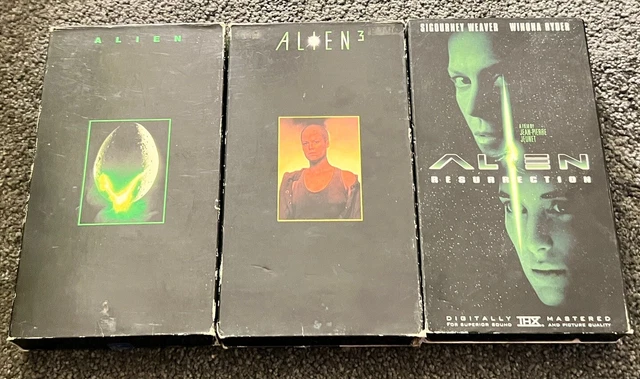 3 VHS TAPE Lot Aliens, Aliens 3, and Alien Resurrection Horror Sci Fi ...