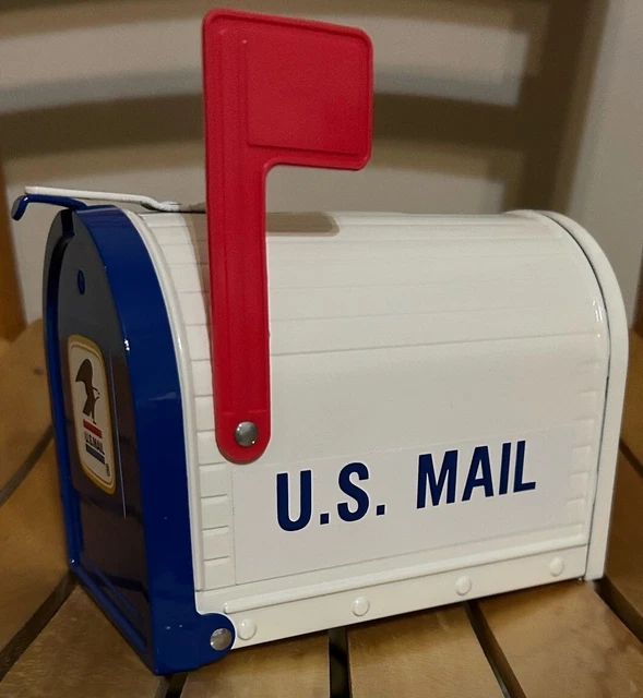 VINTAGE THE ERTL Co U.S. Mail Mailbox Post Box Metal Toy Bank Moveable ...