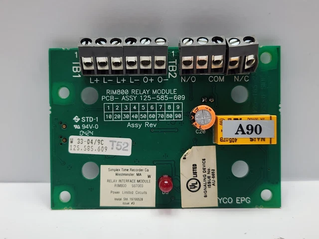 TYCO EPG RIM800 Relay Interface Module 125-585-609 $154.79 - PicClick CA