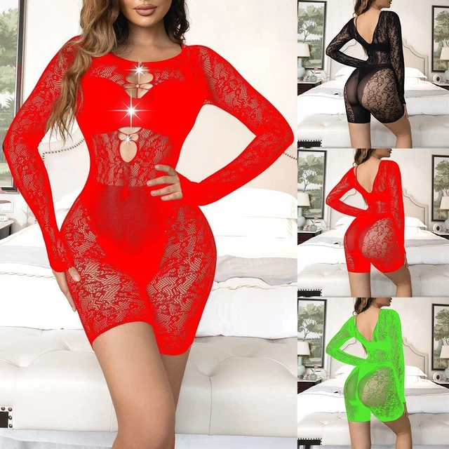 LINGERIE PURE ET creuse provocatrice v??tements de nuit combinaison ??l??gante p EUR 11,03 ...