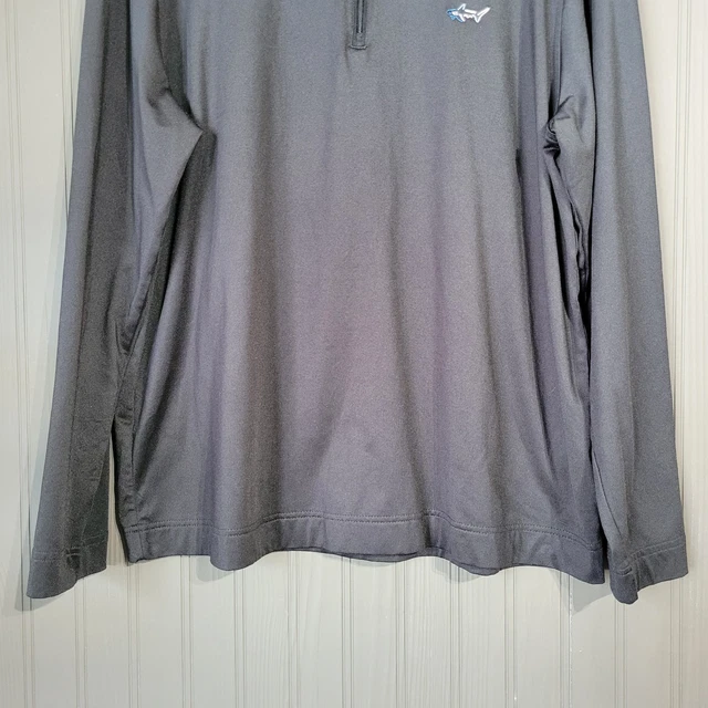GREG NORMAN GOLF Quarter 1/4 Zip Long Sleeve Shirt Performance Black ...