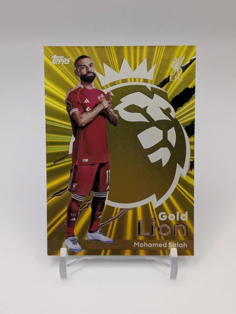 TOPPS 2025/2026 PREMIER League Gold Lion Card - Mohamed Salah ...