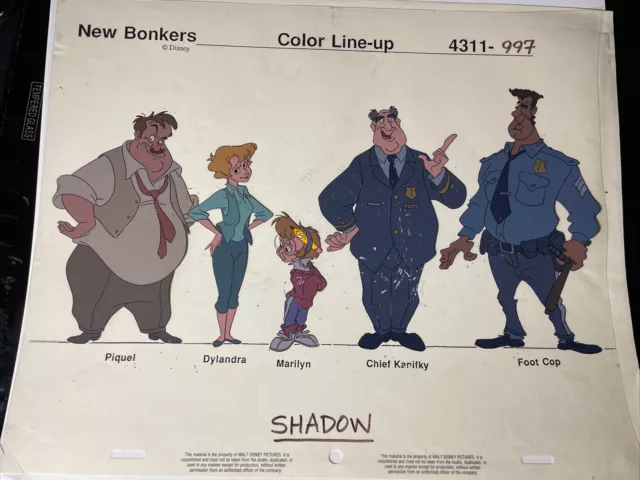 Bonkers Animation Cels Walt Disney Cel Production Art Vtg Cartoons 90s I19 £19090 Picclick Uk