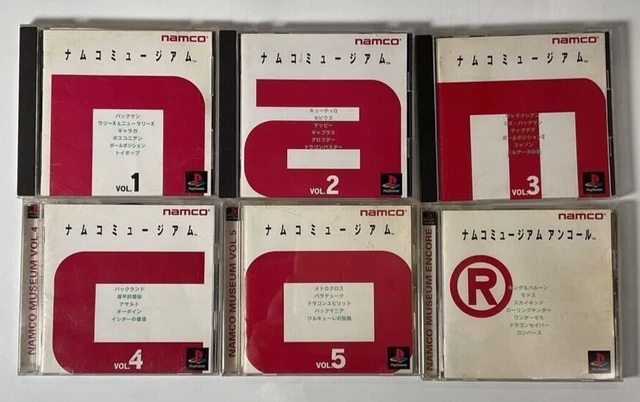 LOT 6 NAMCO Museum vol.1,2,3,4,5,encore complete set Sony Playstation ...