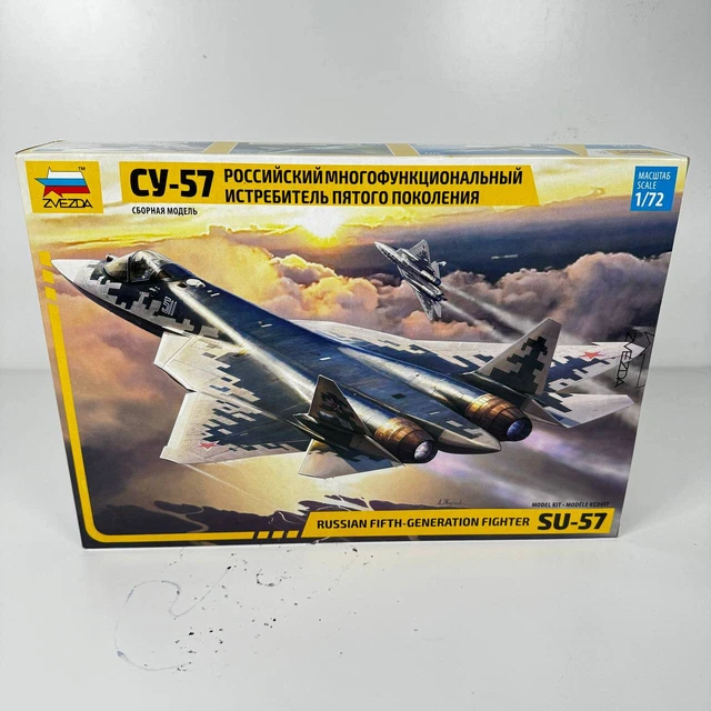 ZVEZDA 1/72 SCALE SUKHOI SU-57 aircraft plane model kit £25.99 ...