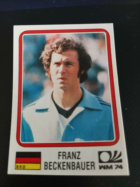 PANINI FIFA WM 1974 FRANZ BECKENBAUER AUFKLEBER WCS LIMITIERTE EDITION ...