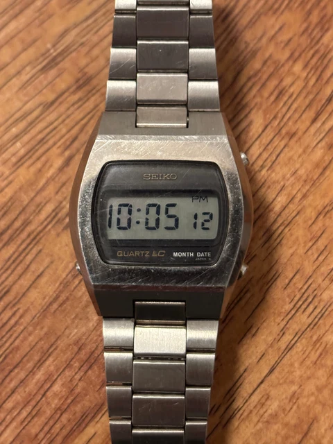 VINTAGE SEIKO QUARTZ LC Dual-Chronograph Digital Japan Watch WORKS £57.66 - PicClick UK