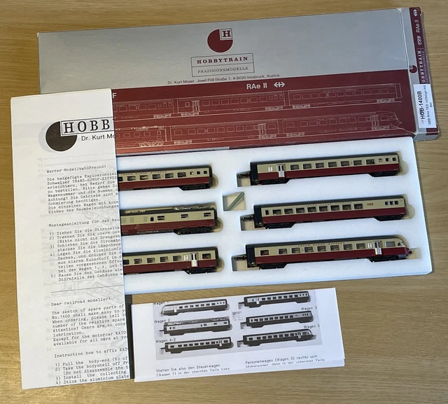 HOBBYTRAIN/KATO 1400 SBB-CFF RAe II TEE Trans Europ Express 6-car Train ...