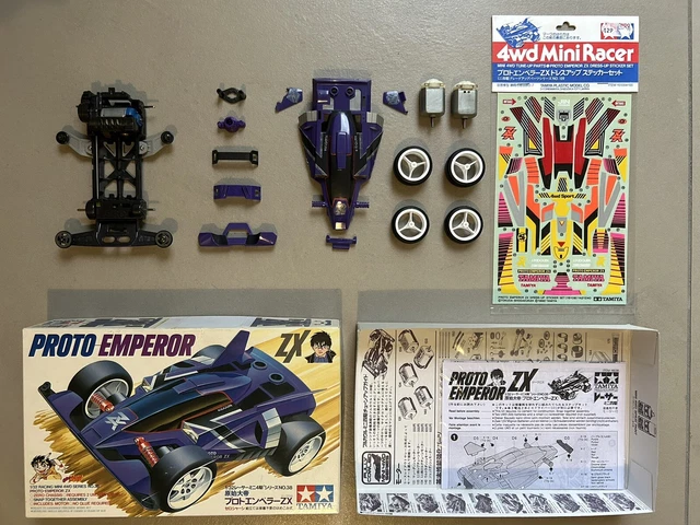 TAMIYA MINI 4WD Proto Emperor ZX Vintage 1991 Usata + Set Adesivi item ...
