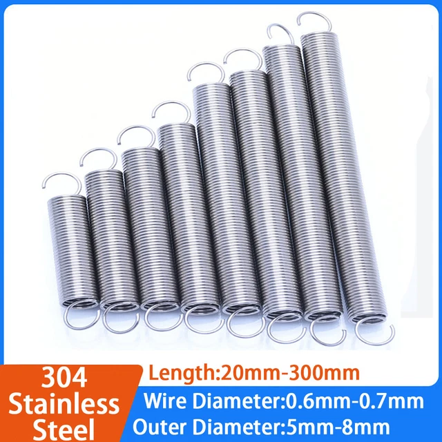 HOOK STAINLESS SPRING Expansion Extension Tension Springs Wire Dia 0 ...