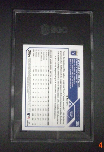 VINNIE PASQUANTINO 2023 Topps #302 oro/2023 SGC-10 Kansas City Royals ...