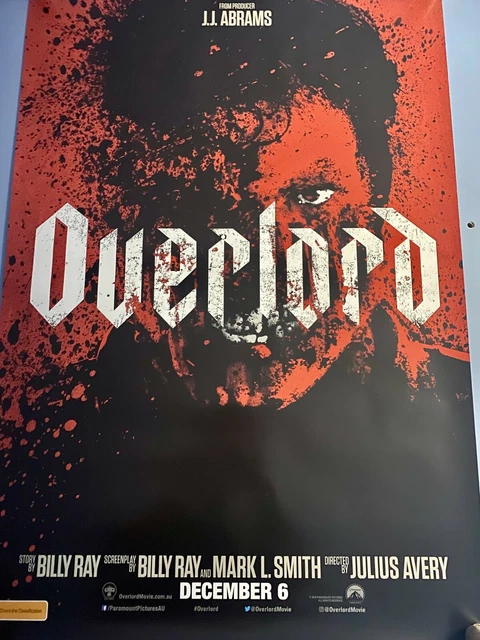 OVERLORD - ORIGINAL and Authentic Australian One Sheet Movie Cinema ...
