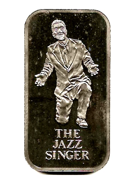VERY RARE THE Jazz Singer Silver Bar The Washington Mint 1 Oz .999 Fine ...