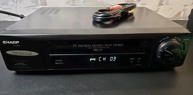 SHARP VC-H952U 19 Micron 4 Head Hifi Vhs Player/recorder w/Remot,. Cord ...