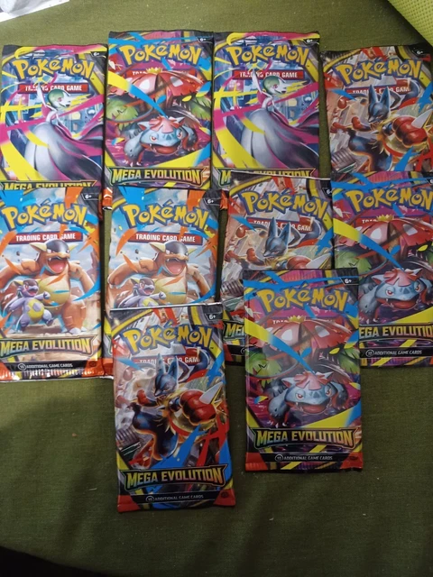 POKEMON TCG MEGA EVOLUTION 10 PACK -10 CARDS IN EVERY PACK.BRAND NEW ...