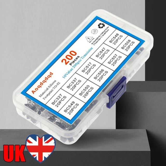 200 PZ KIT transistor 10 valori TO-92 kit assortimento transistor BC327 BC337 BC517 EUR 6,66 ...