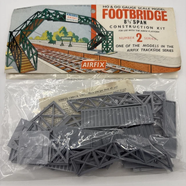 AIRFIX TRAIN FOOTBRIDGE Platform Station Model Kit Set £5.00 - PicClick UK