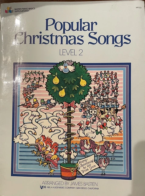 POPULAR CHRISTMAS SONGS Level 2 Bastien Piano Method Book Learn To Play ...