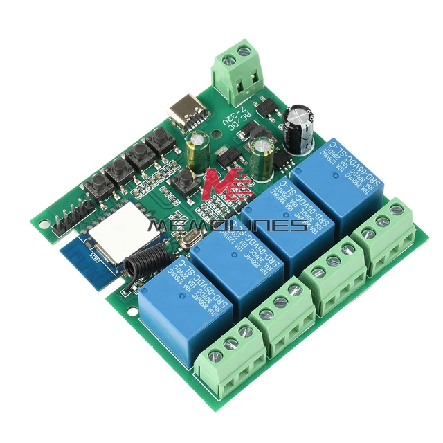 4 CHANNEL RELAY Switch Module Tuya Smart WIFI Remote Control Relay 2 ...