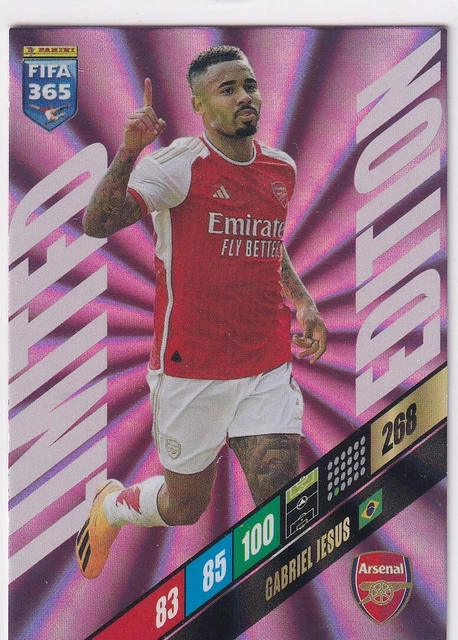 PANINI FIFA 365 Adrenalyn 2024 Card Limited Edition Gabriel Jesus £3.35 ...
