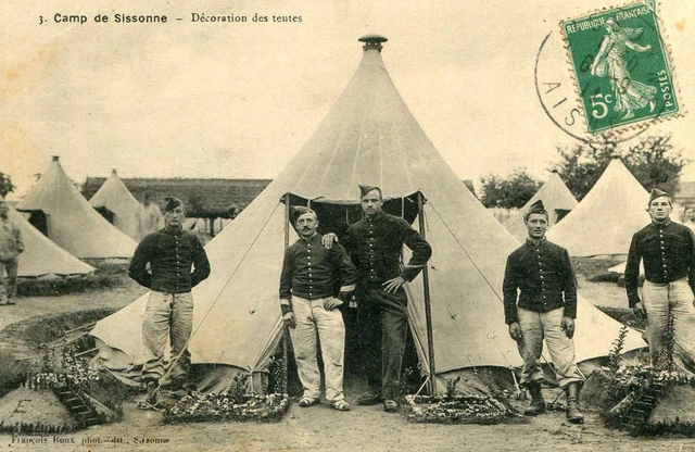 CAMP DE SISSONNE Décoration des tentes Soldats PLus une carte OFFerte ...