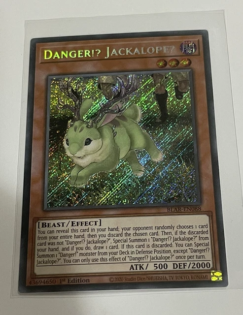 YUGIOH🔥🔥DANGER!? JACKALOPE ?🔥🔥1ST Edition🔥 🔥BLAR EN088🔥🔥Secret Rare 🔥🔥 ...