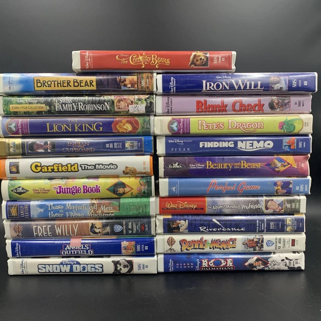 WALT DISNEY, COLUMBIA, Warner Bros, Fox, VHS Clamshell Cases Lot Of 21 ...
