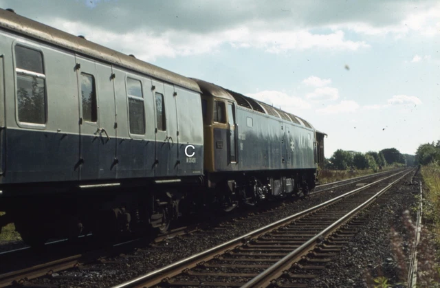 35MM SLIDE BRITISH Railway Br Diesel Class 47 - 47203 At Settle 22/08 ...