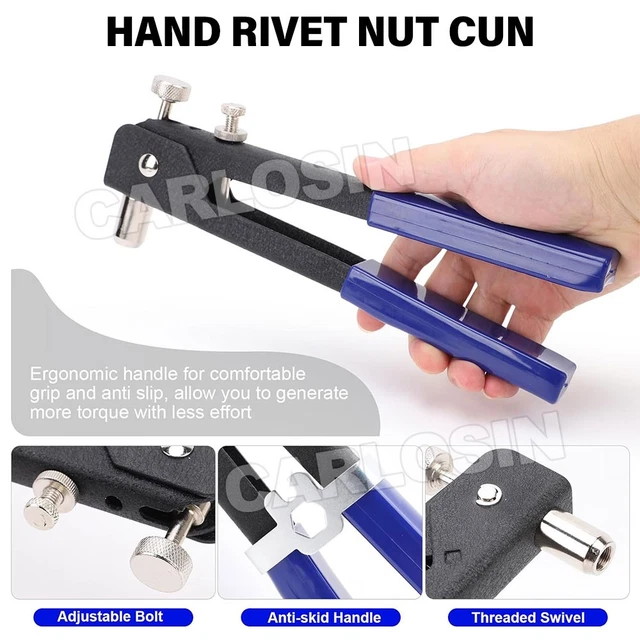 107X RIVET NUT Nutsert Tool Rivnut Gun Nuts Riveter Mandrels Thread ...