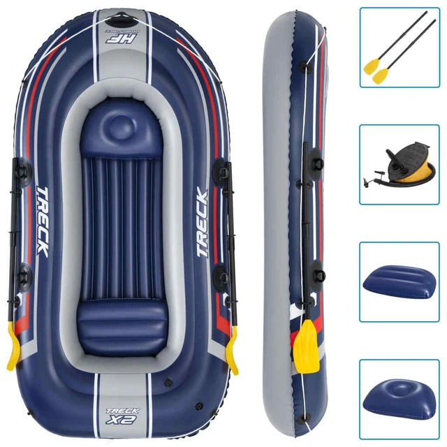 BESTWAY INFLATABLE FISHING Rowing Boat Raft Canoe Kayak Dinghy Family ...