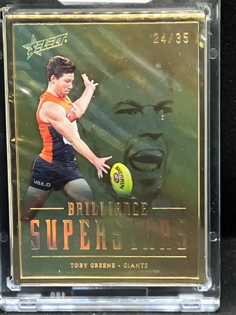 2024 AFL SELECT BRILLIANCE TOBY GREENE SUPERSTARS GOLD GIANTS CARD # ...