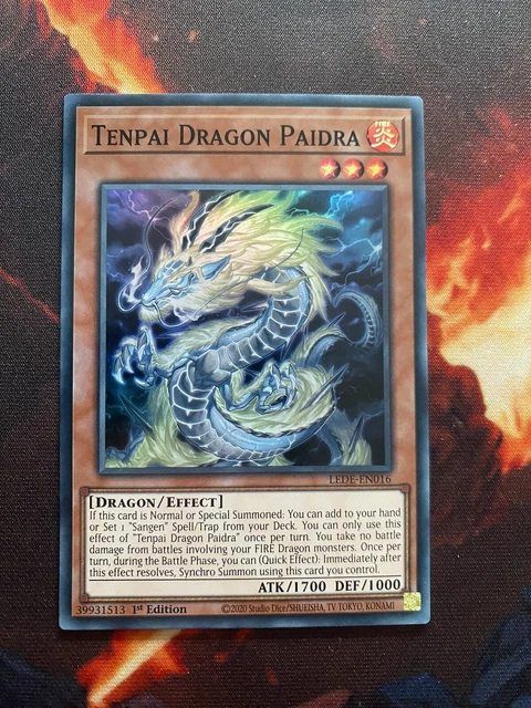 LEDE-EN016 TENPAI DRAGON Paidra : Super Rare 1ère Edition Carte YuGiOh ...
