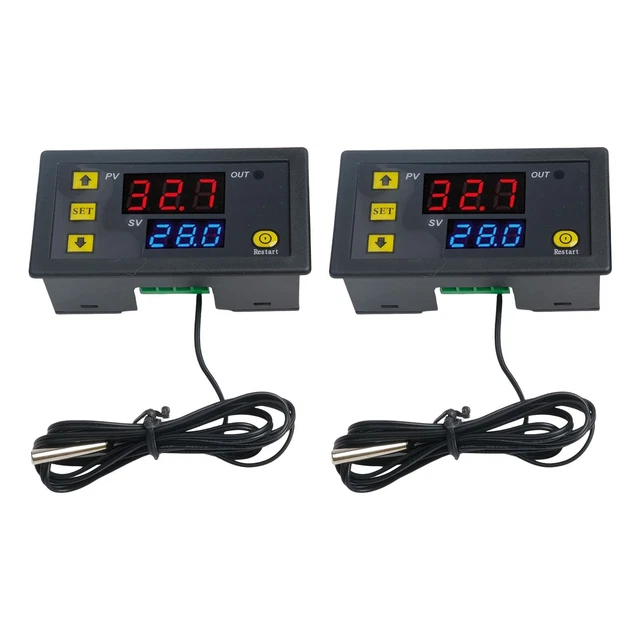 DOUBLE CONTRÔLEUR DE température W3230 5V 12V 24V avec capteur 10K sonde set EUR 14,34 - PicClick FR