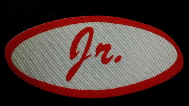 JUNIOR VINTAGE 1960S Cursive Name Patch Uniform Shirt Iron On RARE VHTF ...