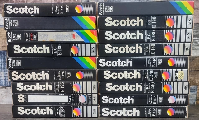 18X BLANK USED Scotch VHS Video Cassette Tapes £25.99 - PicClick UK